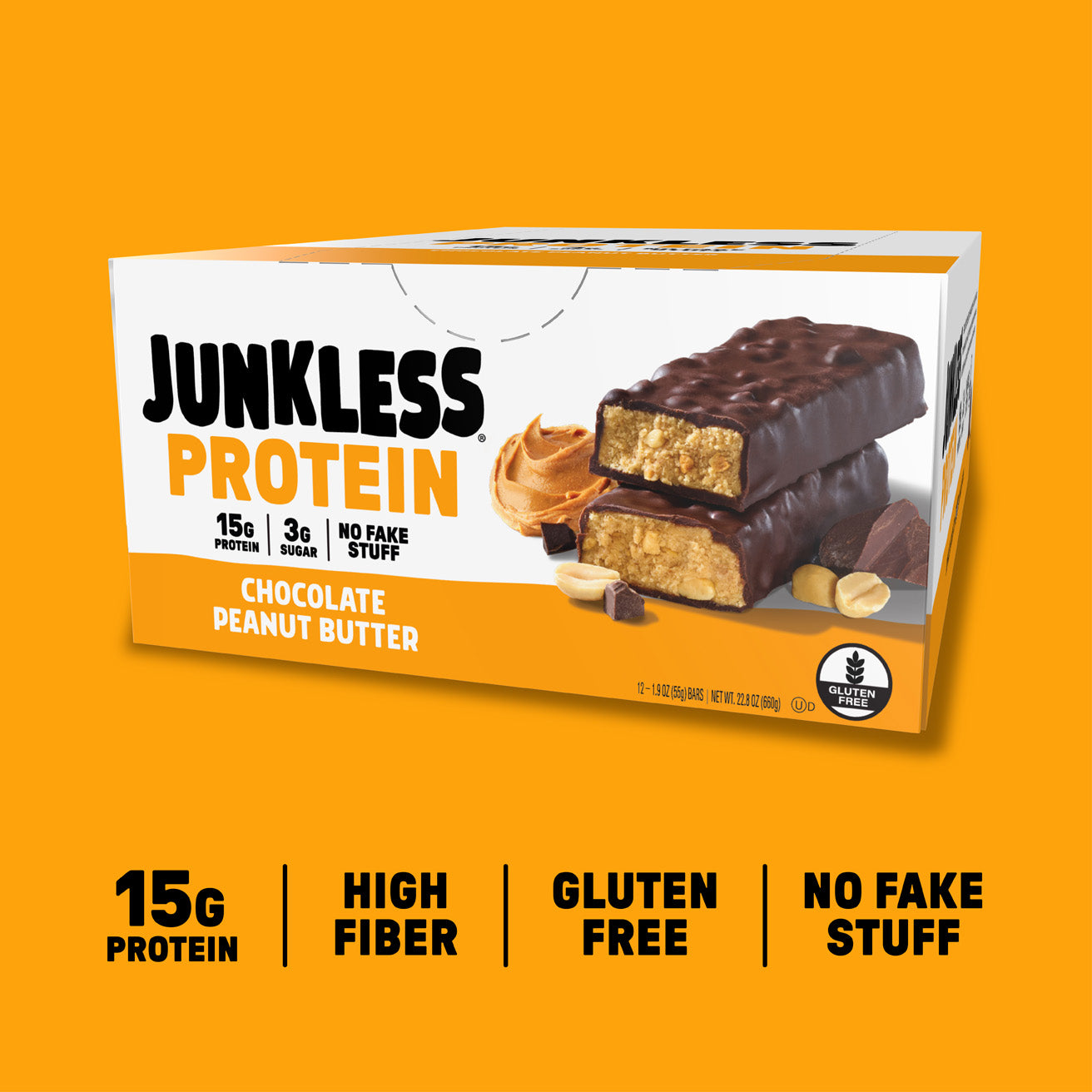 JUNKLESS Chocolate Peanut Butter Protein Bars – JUNKLESS FOODS
