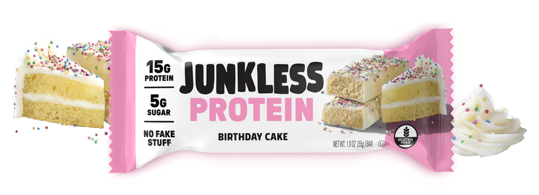 JUNKLESS Birthday Cake Protein Bars – JUNKLESS FOODS
